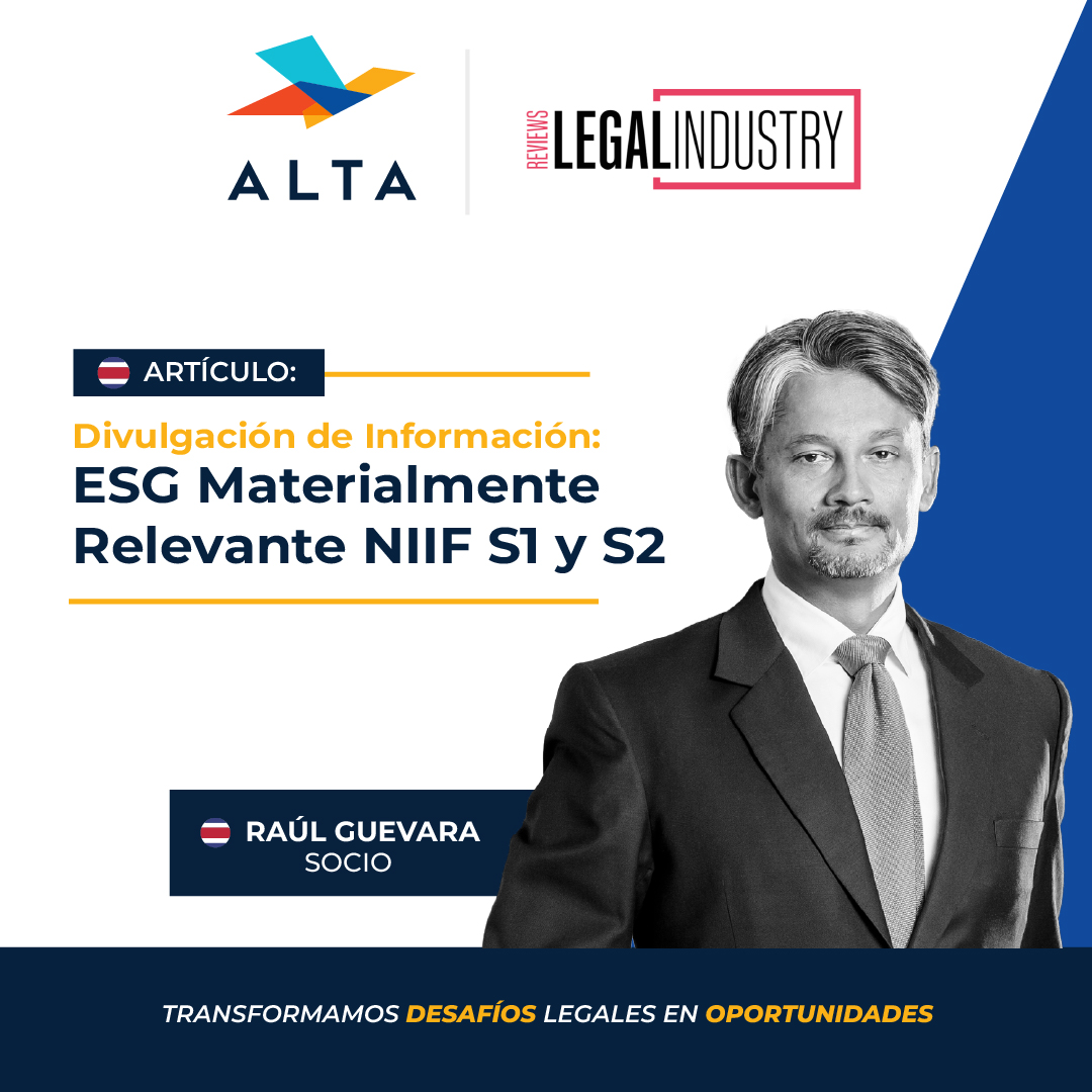 Disclosure of materially relevant ESG information – IFRS S1 and S2 - ALTA