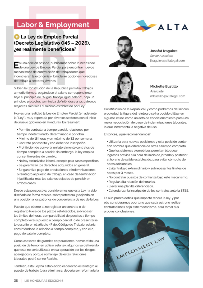 Ley de Empleo Parcial (Decreto Legislativo 045-2026) ¿es realmente ...